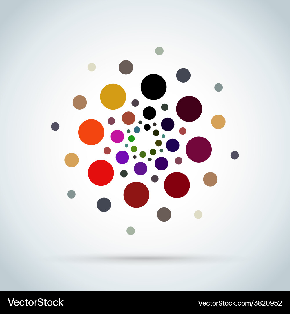 Dotted logo Royalty Free Vector Image - VectorStock