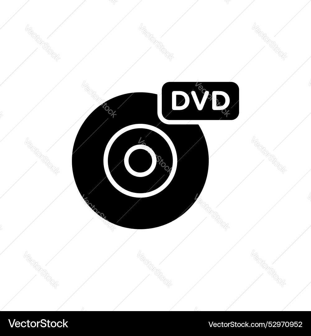 Dvd line icon isolated on white background Vector Image