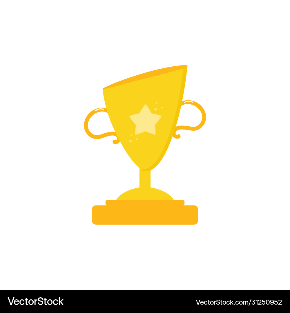 Golden challenge cup trophy prize Royalty Free Vector Image