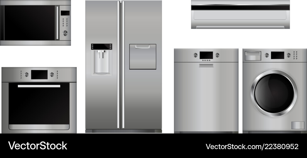 Home appliances set Royalty Free Vector Image - VectorStock