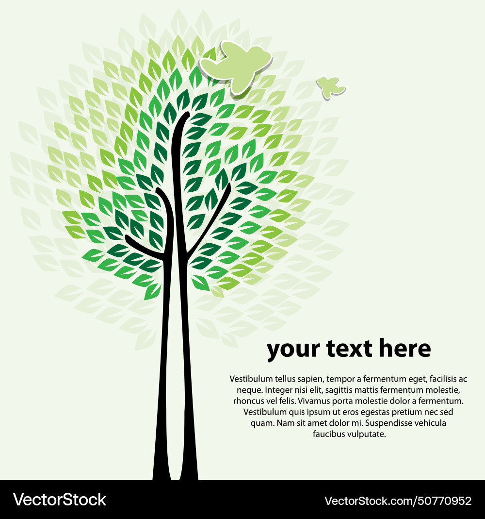 Stilvoller abstrakter Baum Lizenzfreies Vektorbild