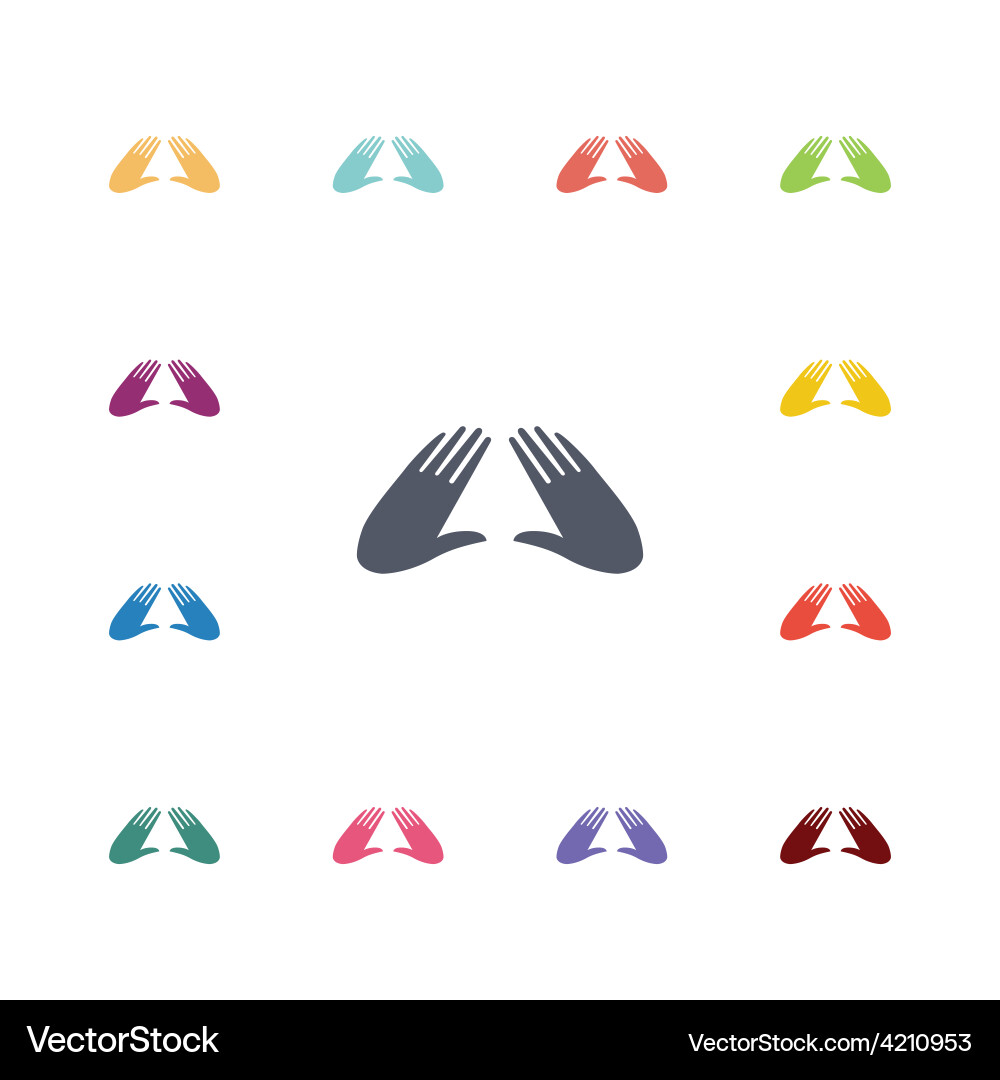Colorful Massage Icons - Flat Set Royalty Free Vector Image