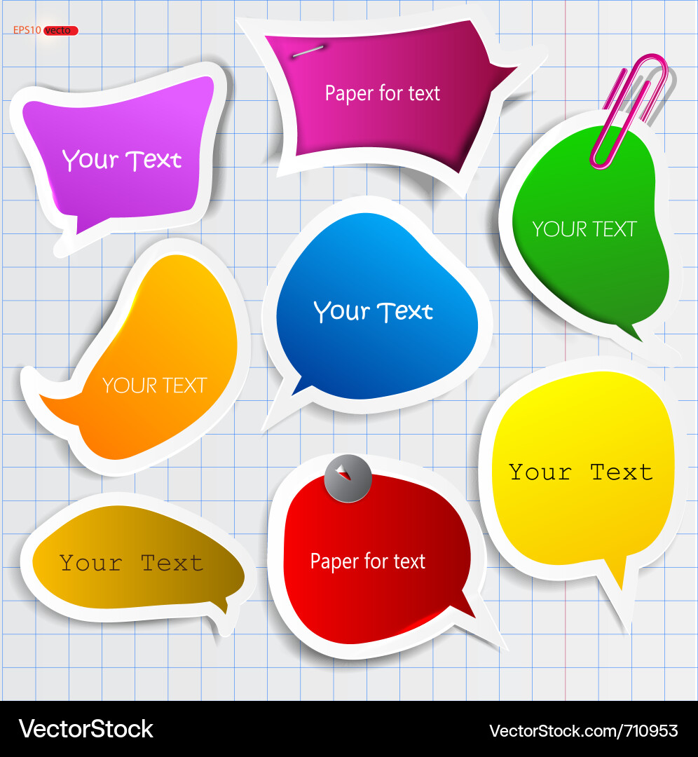 Colorful Speech Bubbles Royalty Free Vector Image