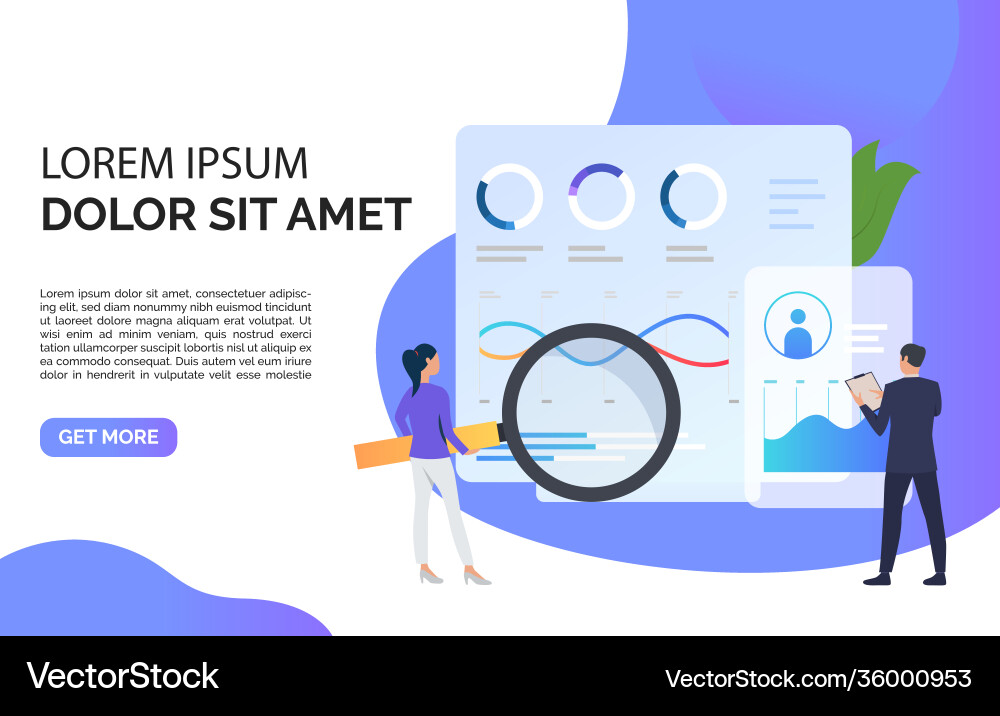 Financial advisors at diagram Royalty Free Vector Image