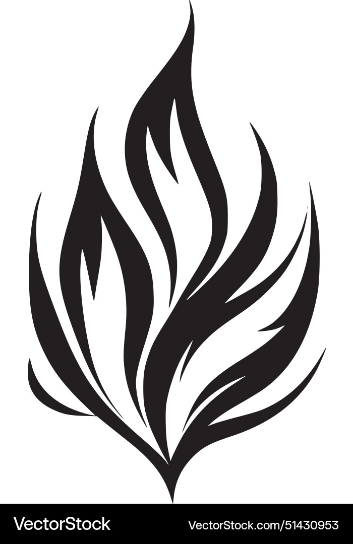 Fire - minimalist and flat logo Royalty Free Vector Image