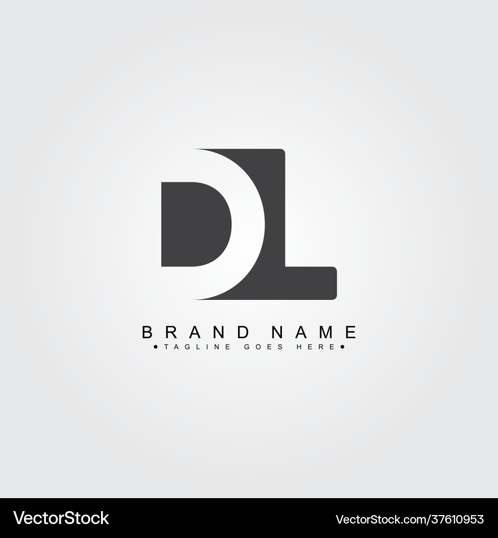 Initial letter dl logo - simple business Vector Image
