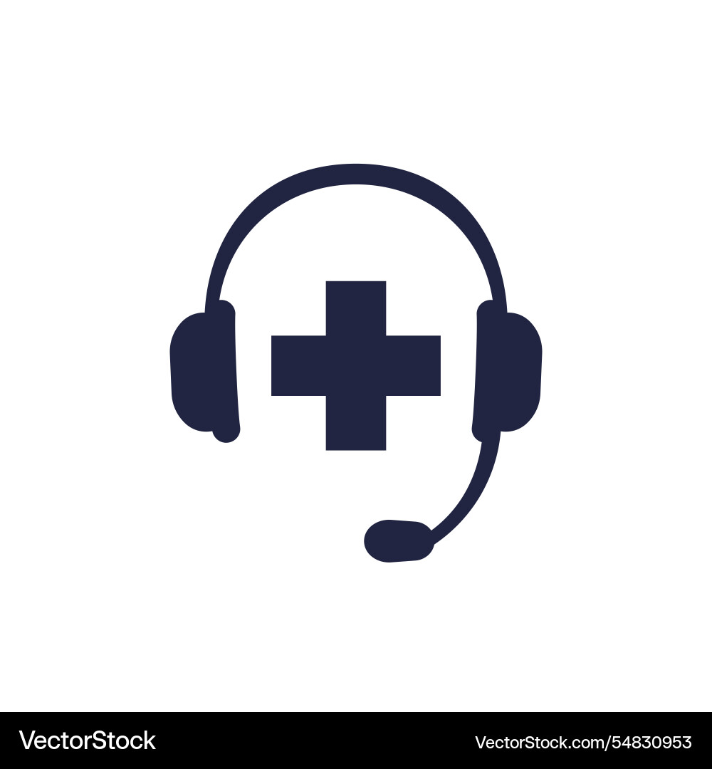 Medical call center icon Royalty Free Vector Image