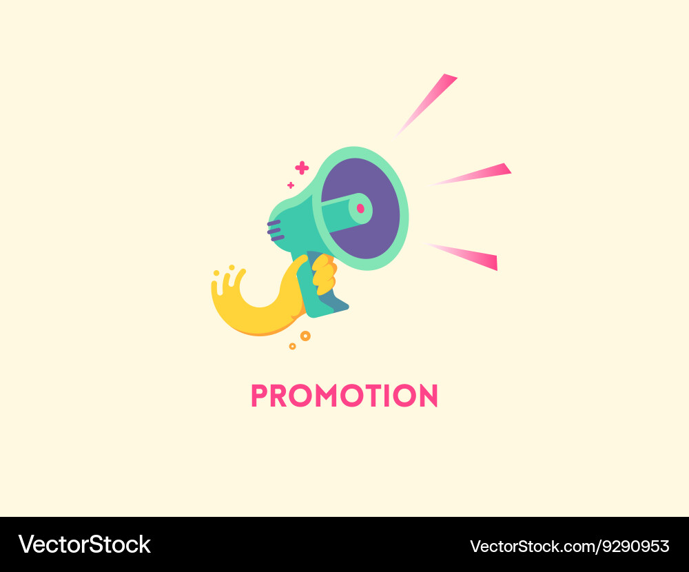 Megaphone icon marketing promotion concept Vector Image