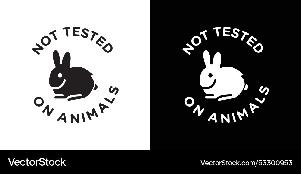 Not tested on animals icon thin line flat Vector Image