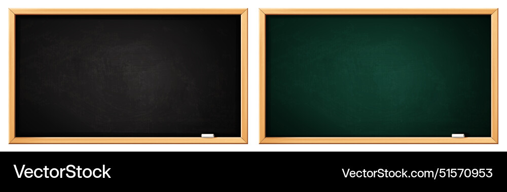 School blackboard green and black board with Vector Image