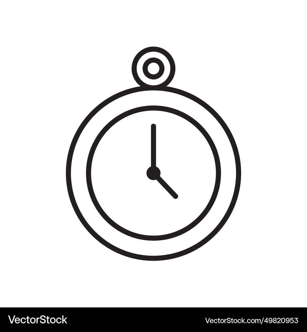 Stopwatch icon logo design Royalty Free Vector Image