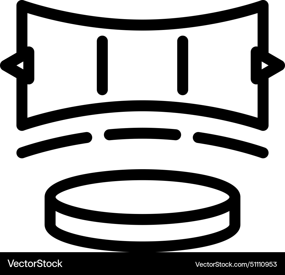 Virtual stage line icon Royalty Free Vector Image