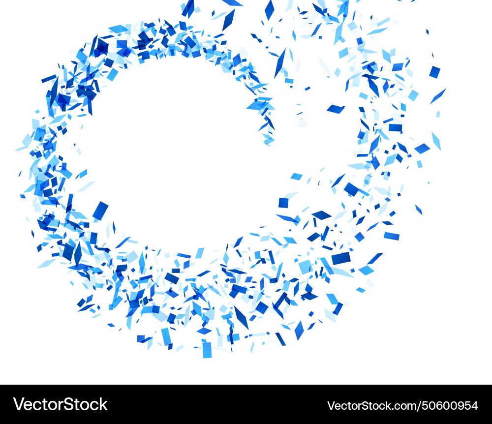 Blue crystal cyclone Royalty Free Vector Image