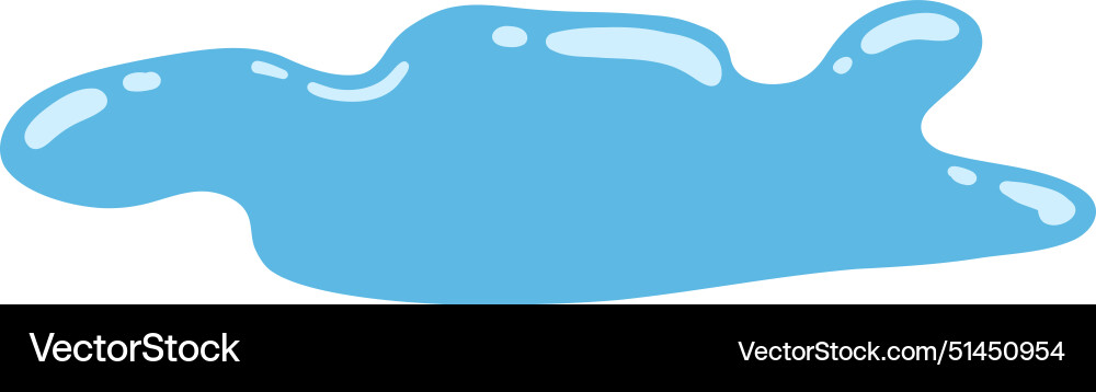 Cartoon blue dripping water drop splash spray Vector Image