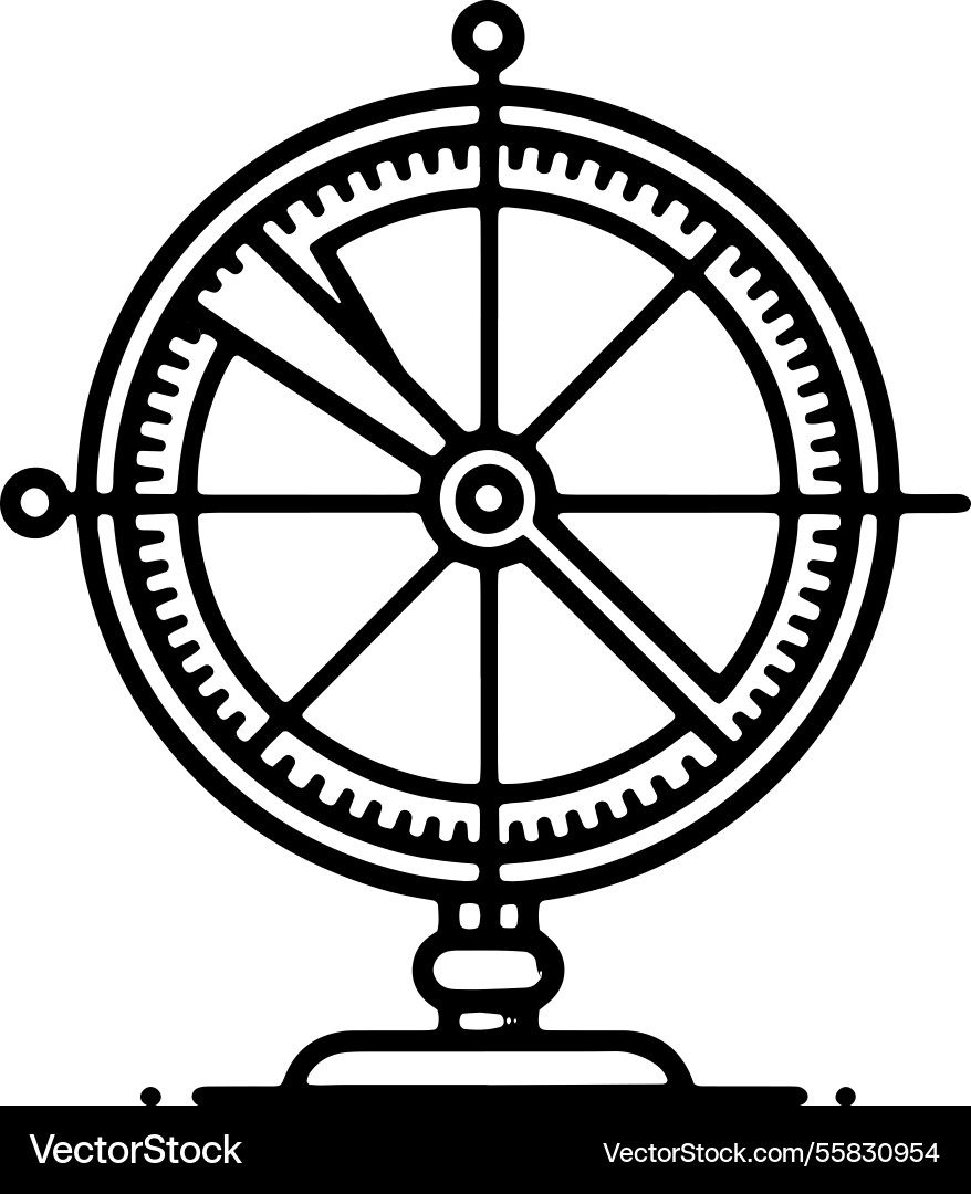 Compass for astronomical navigation tribal art Vector Image