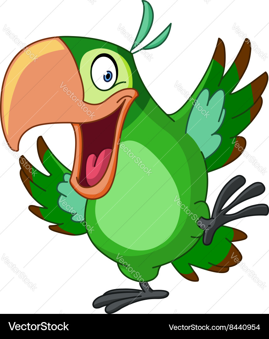 Dancing parrot Royalty Free Vector Image - VectorStock
