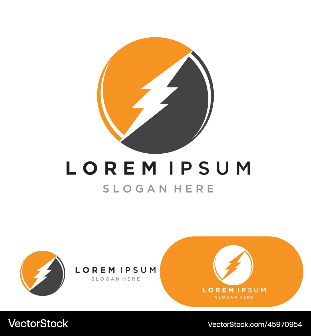 Electric Thunderbolt Logo – Royalty-Free Vector | VectorStock
