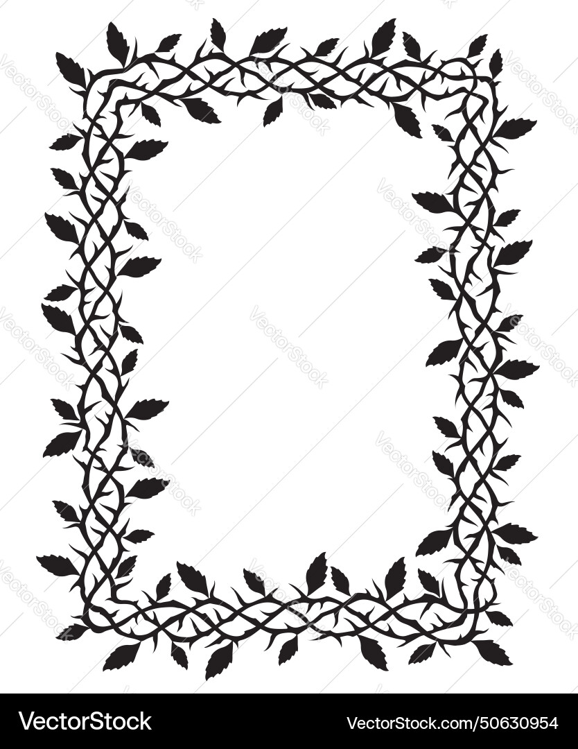 Frame of thorns image Royalty Free Vector Image