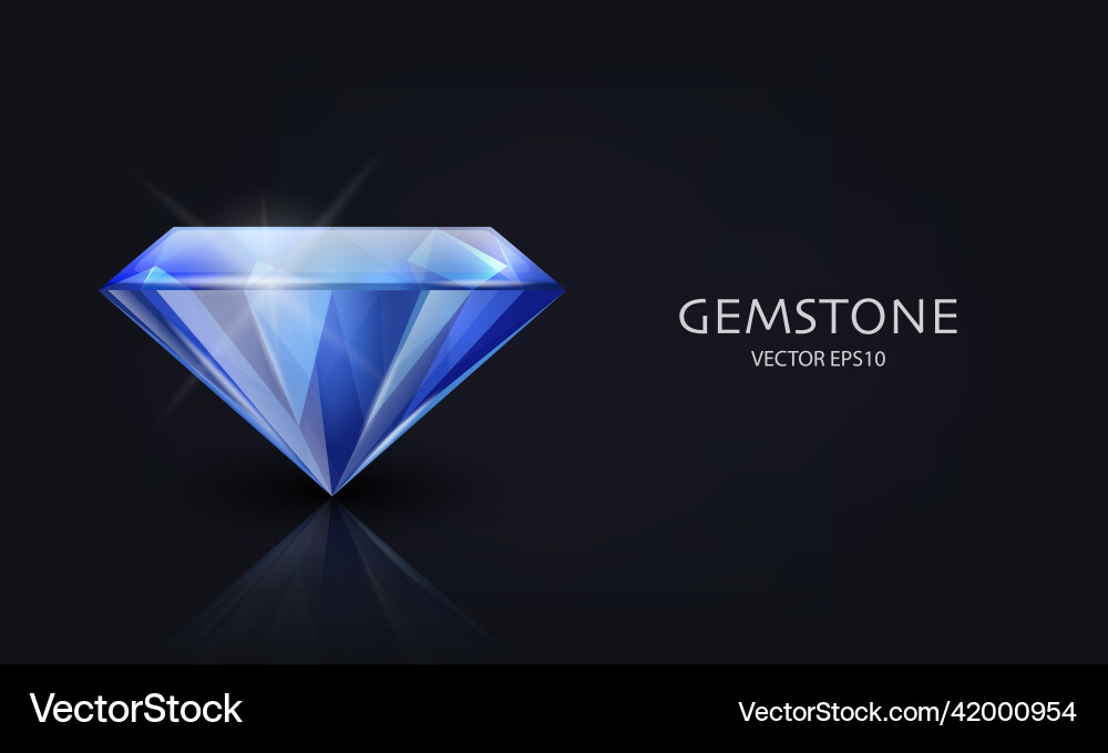 Horizontal banner with 3d realistic blue Vector Image