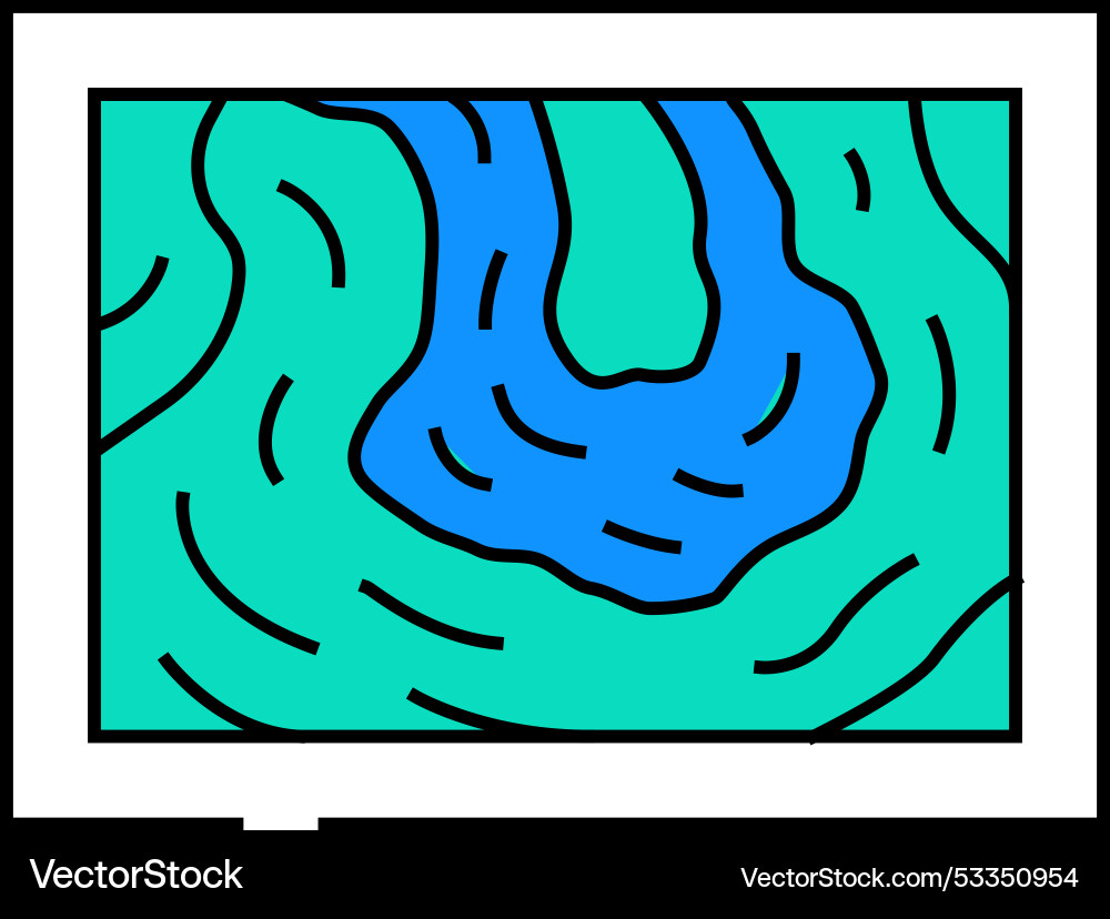 Hydrogeological maps hydrogeologist icon color Vector Image