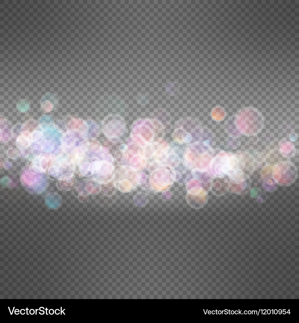 Lights on dark transparent background eps 10 Vector Image