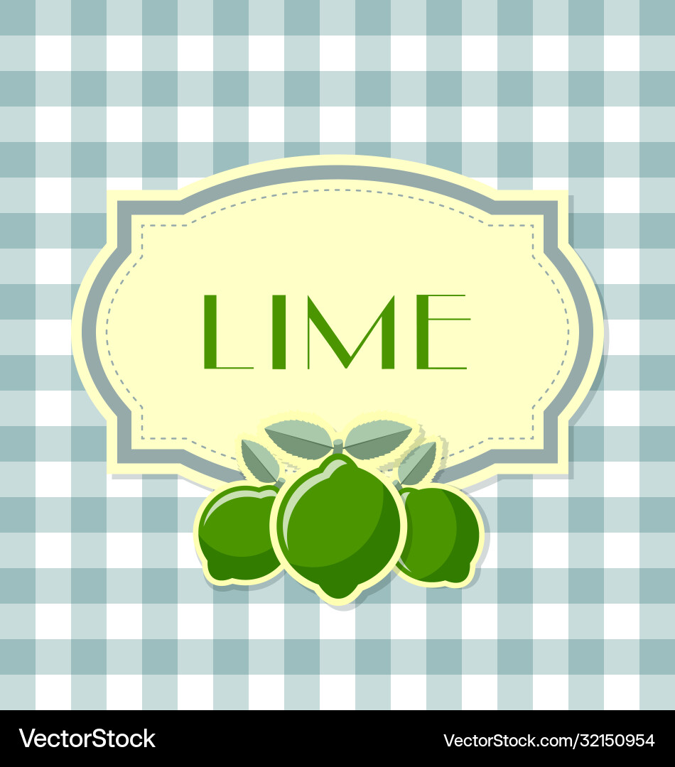 Lime label Royalty Free Vector Image - VectorStock