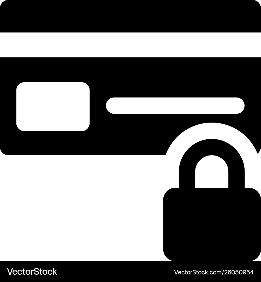 Protected atm card Royalty Free Vector Image - VectorStock