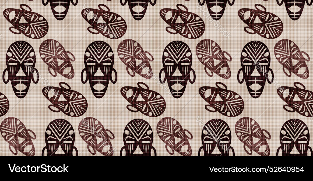 Seamless african background ethnic tribal mask Vector Image