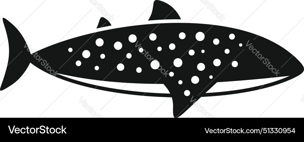 Silhouette of a spotted fish Royalty Free Vector Image