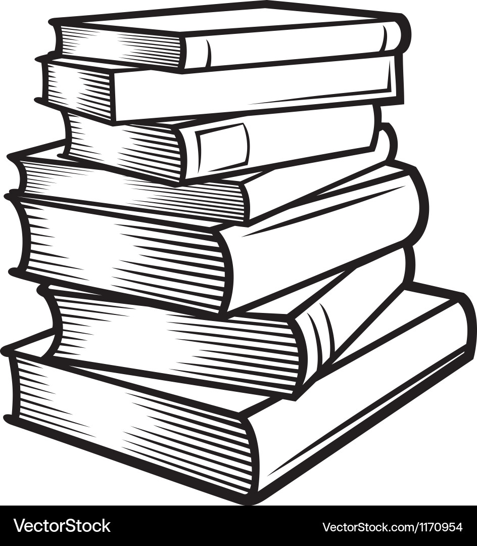 Stack of books Royalty Free Vector Image - VectorStock