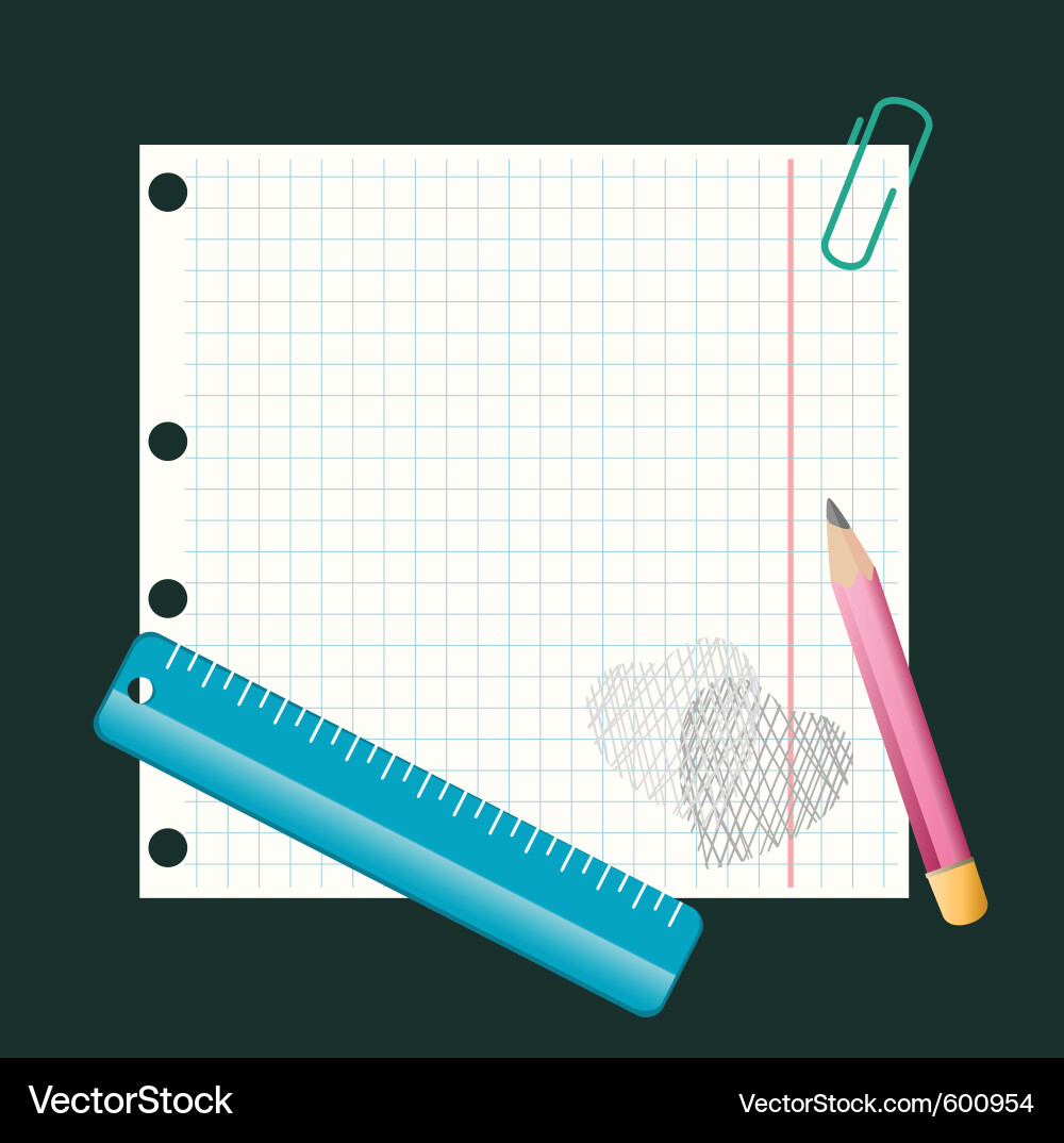 Writing pad Royalty Free Vector Image - VectorStock