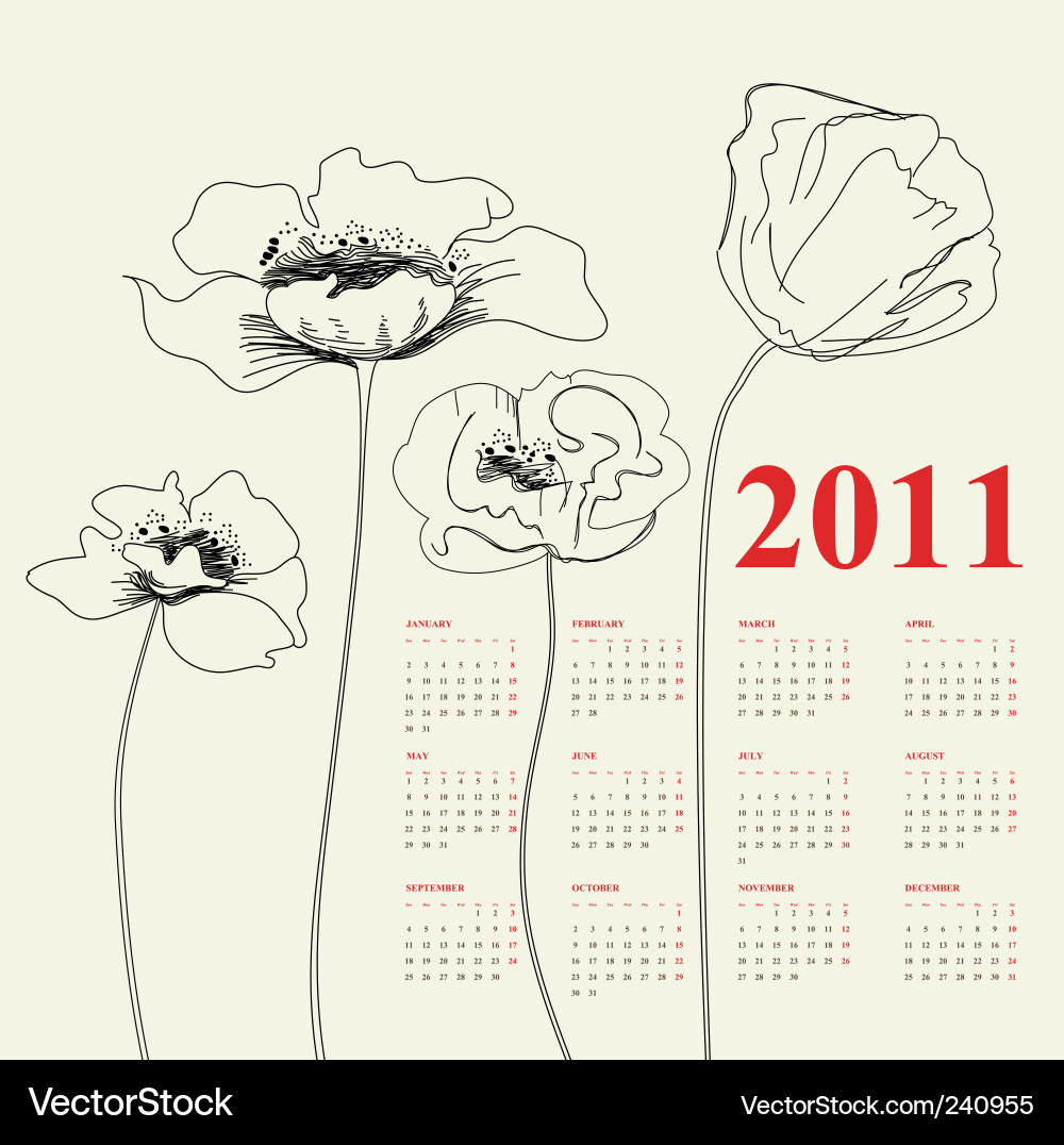 Calendar Royalty Free Vector Image - VectorStock