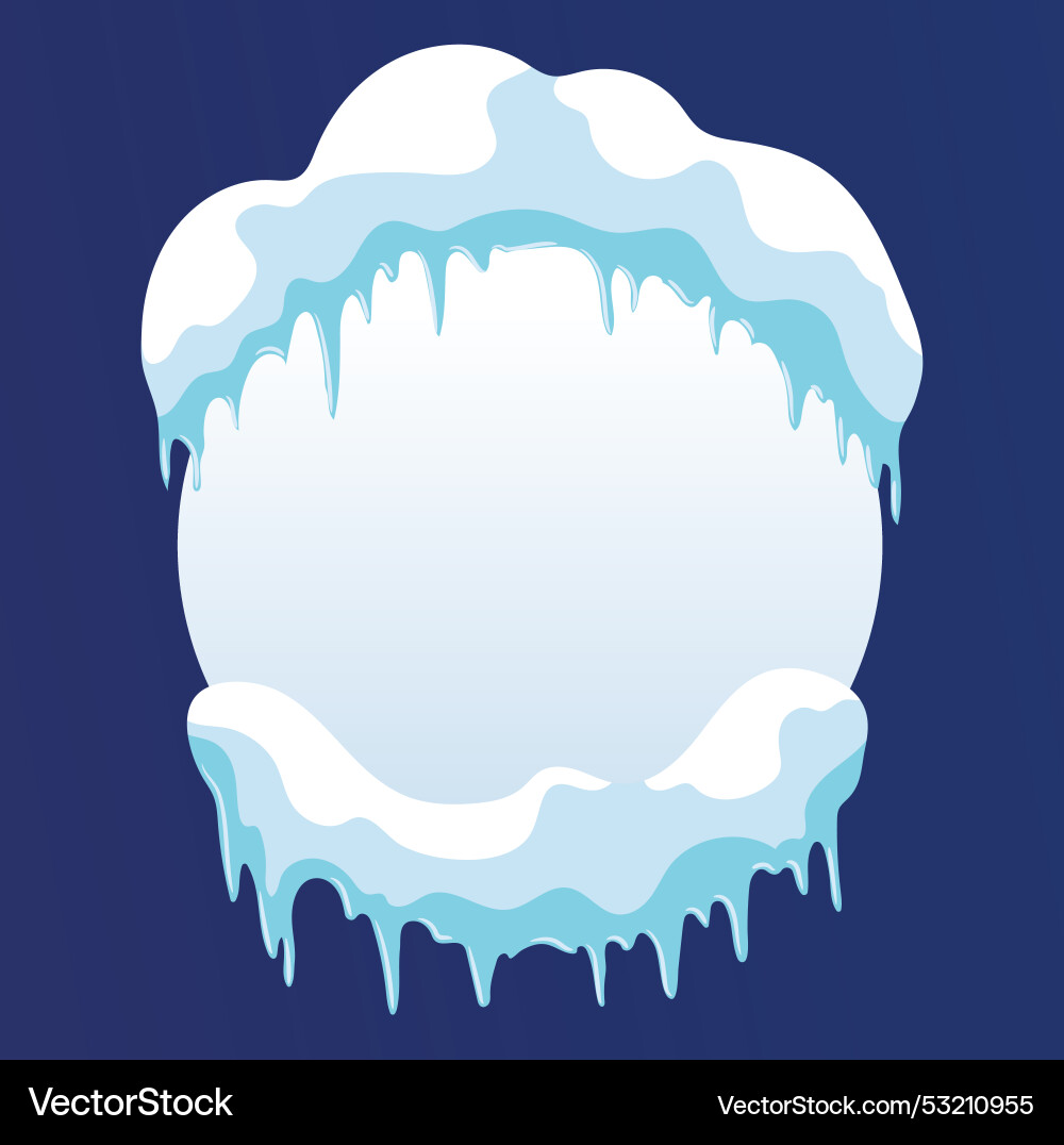 Elegant frozen frames isolated on a deep blue Vector Image