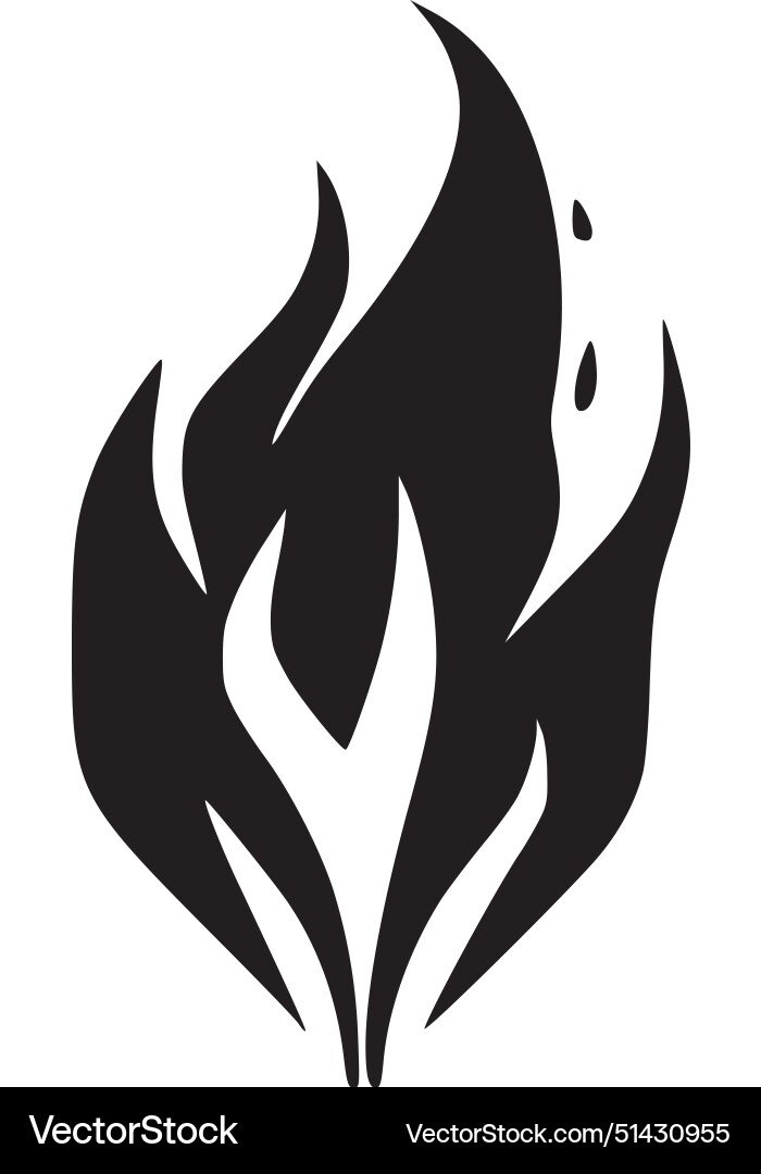 Fire - minimalist and simple silhouette Royalty Free Vector
