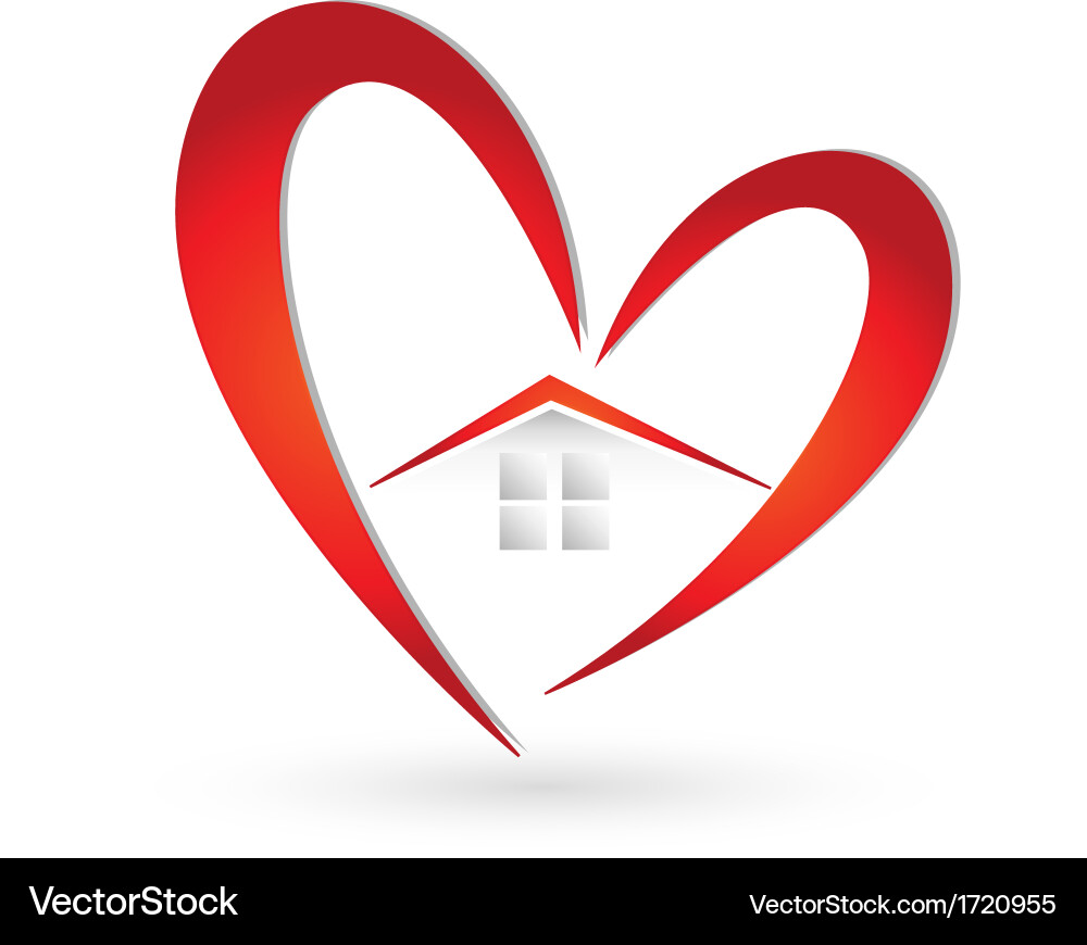 Heart House Logo Royalty Free Vector Image - VectorStock