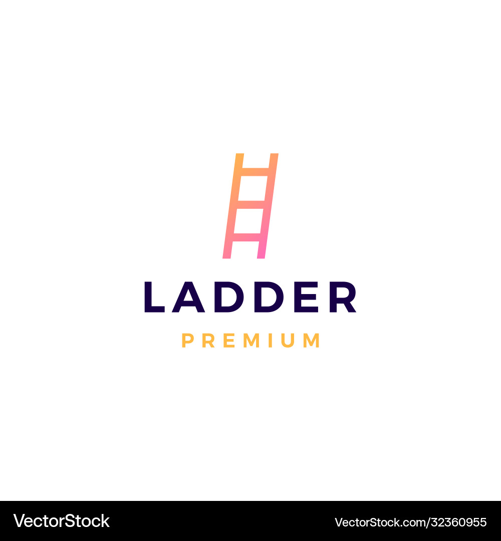 Ladder Logo Icon - Stepladder Royalty Free Vector Image