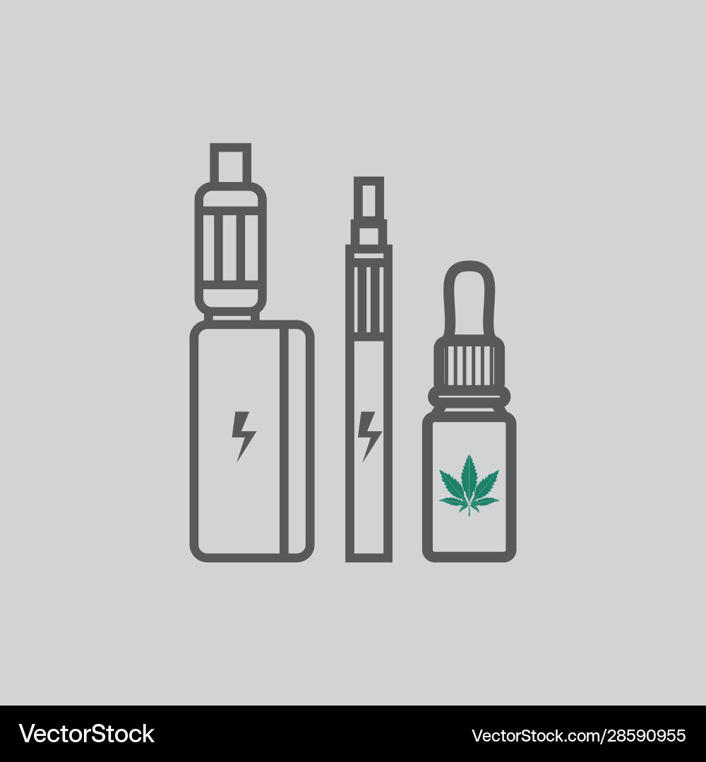 Marijuana cannabis liquid for vaping Royalty Free Vector