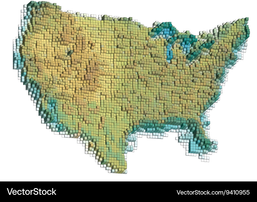 United States Map - White Background Royalty Free Vector