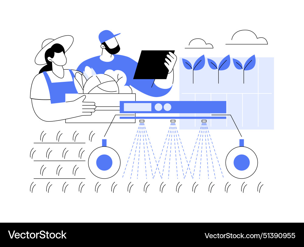 Weed control robots isolated cartoon Royalty Free Vector