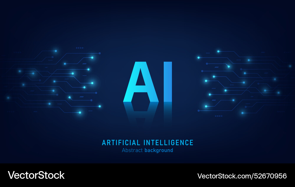 Artificial intelligence abstract background Vector Image