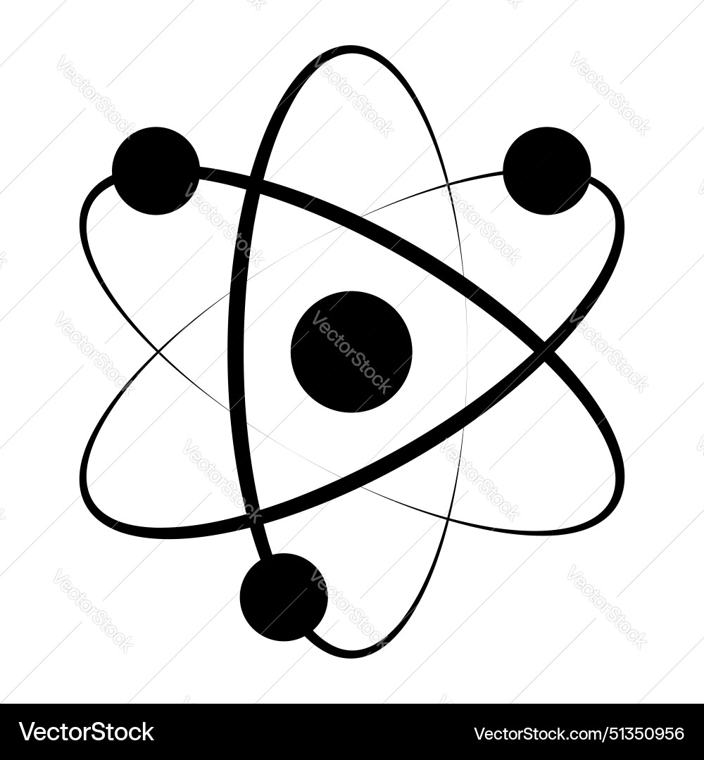 Atom symbol icon Royalty Free Vector Image - VectorStock