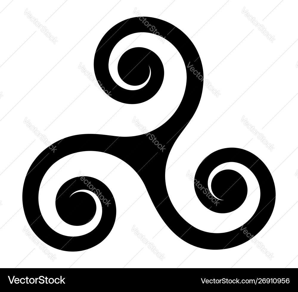 Breton and celtic symbol on white Royalty Free Vector Image