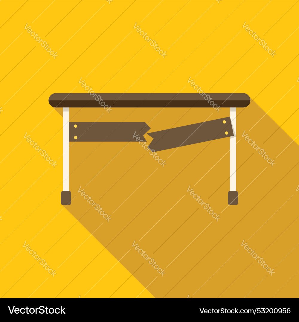 Broken board showing instability on yellow Vector Image