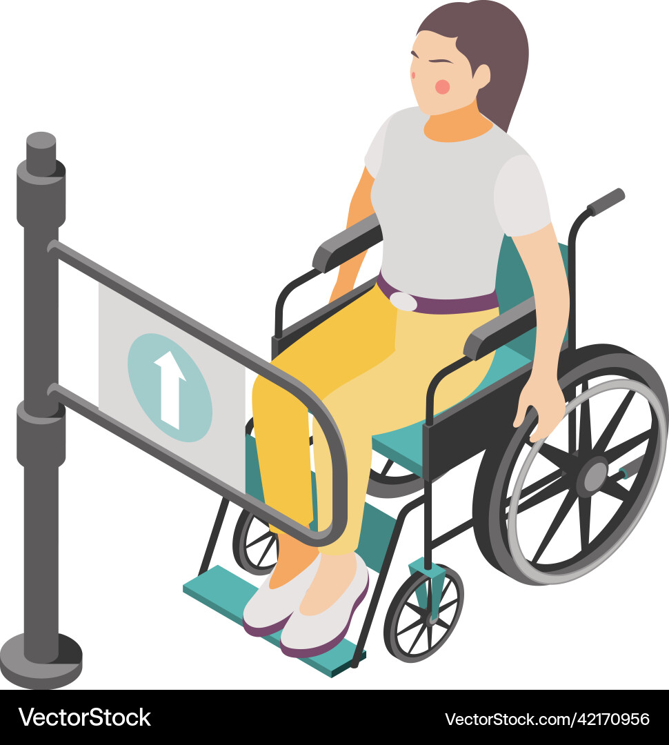 Disabled woman Royalty Free Vector Image - VectorStock