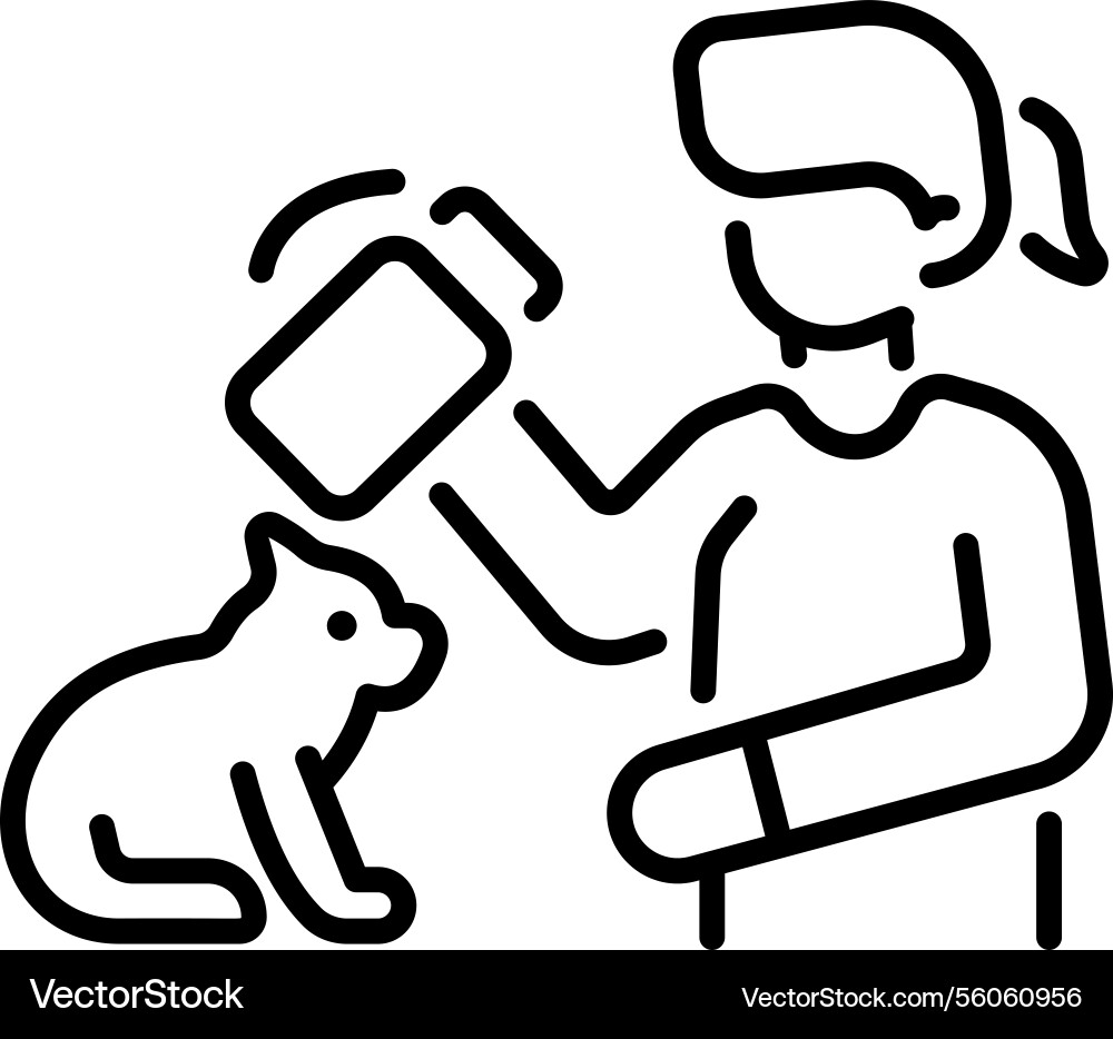 Feeding animal Royalty Free Vector Image - VectorStock