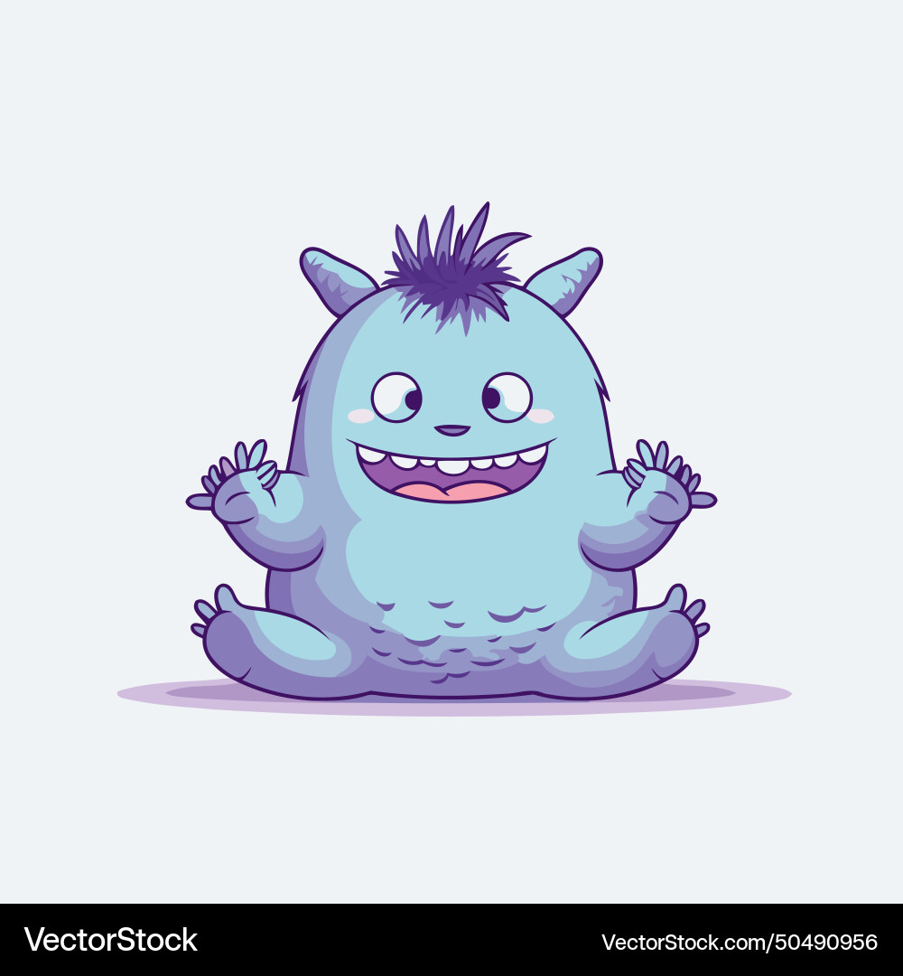 Funny cartoon monster isolated on a white Vector Image