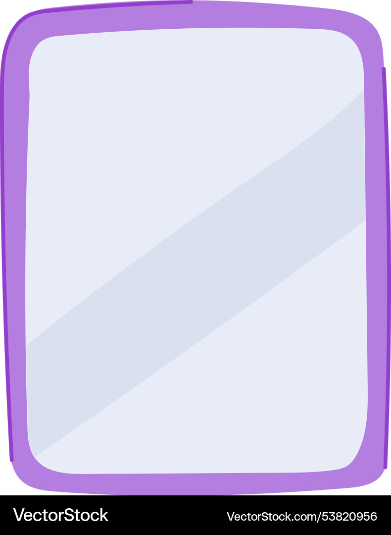 Handheld compact mirror cartoon Royalty Free Vector Image