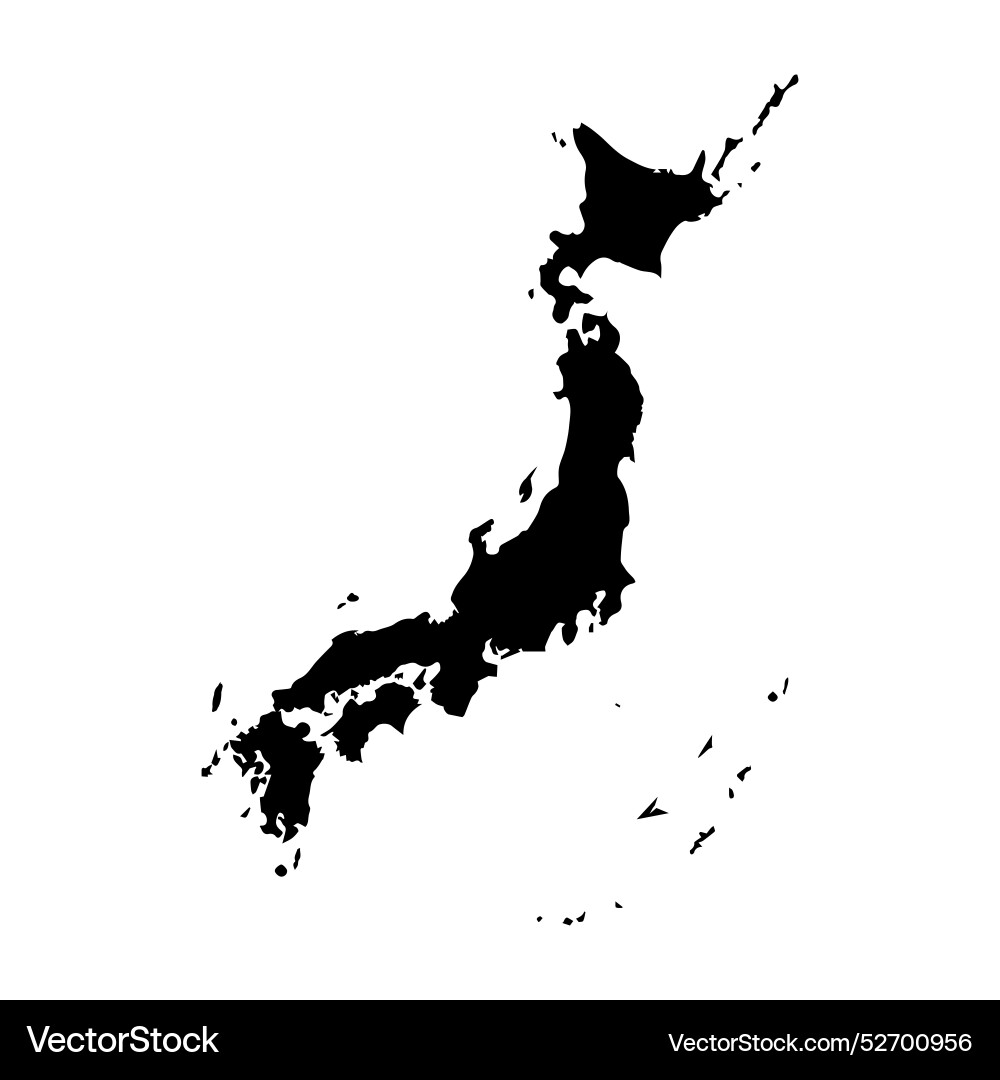 Japan map icon symbol design Royalty Free Vector Image