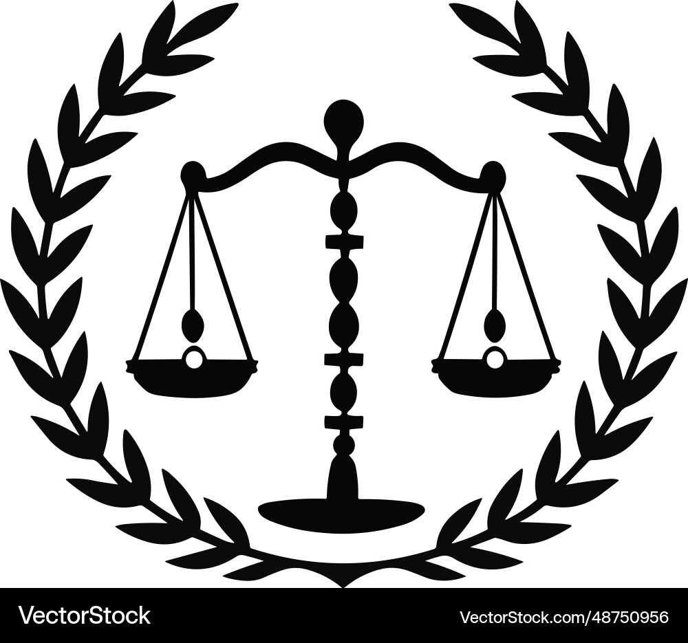 Justice Scales Logo Royalty Free Vector Image - VectorStock