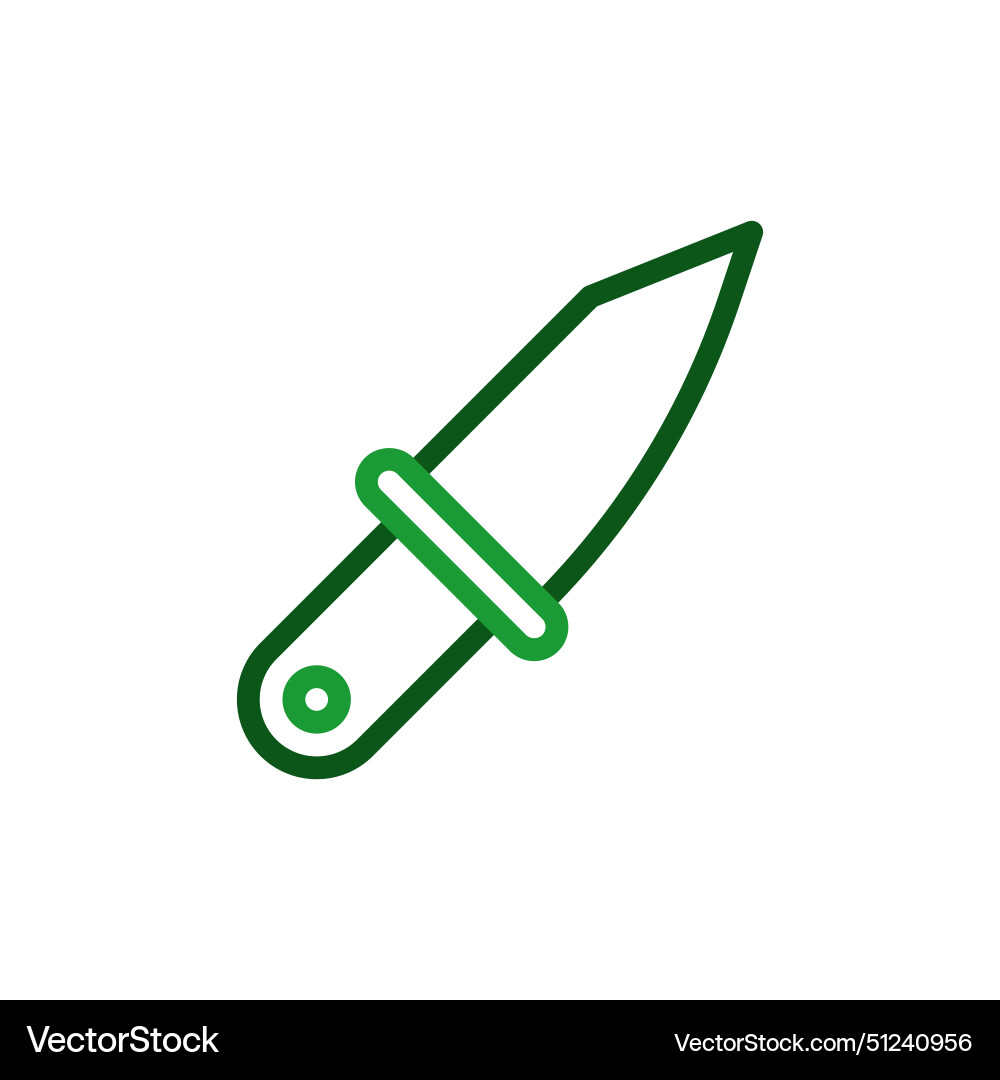 Knife icon duocolor green military Royalty Free Vector Image
